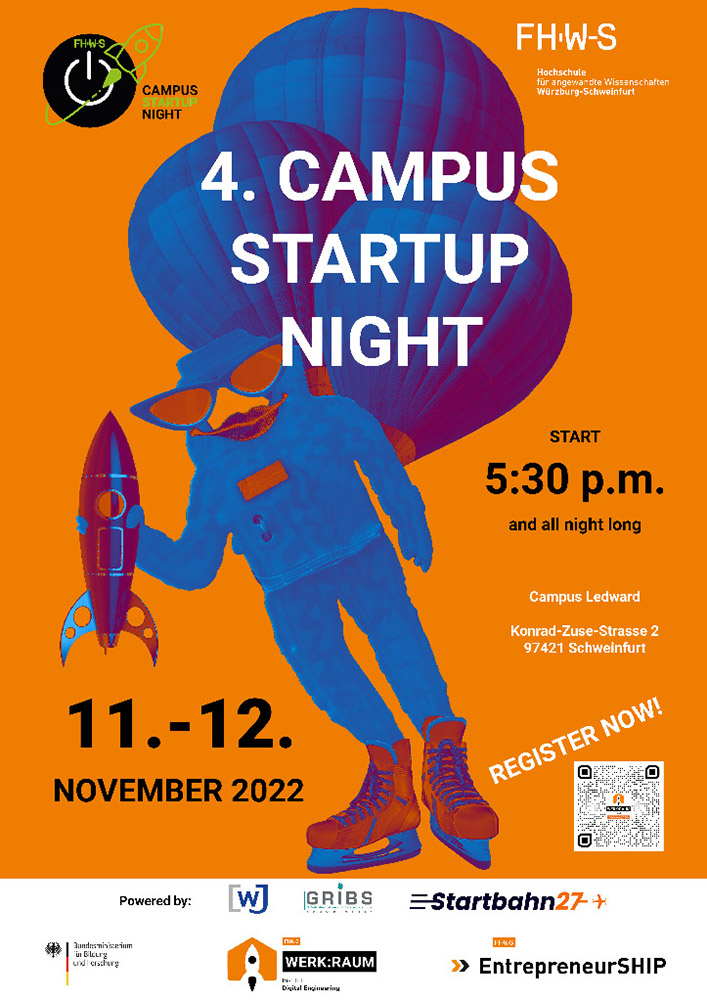 Bundesweite Gründerwoche: Die 4. CAMPUS Startup NIGHT startet am 11.11.22 in Schweinfurt ...